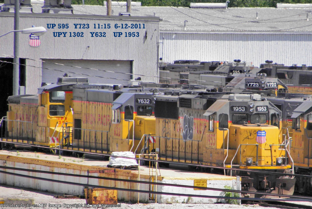 UP 1953 is on the corner of the ramp